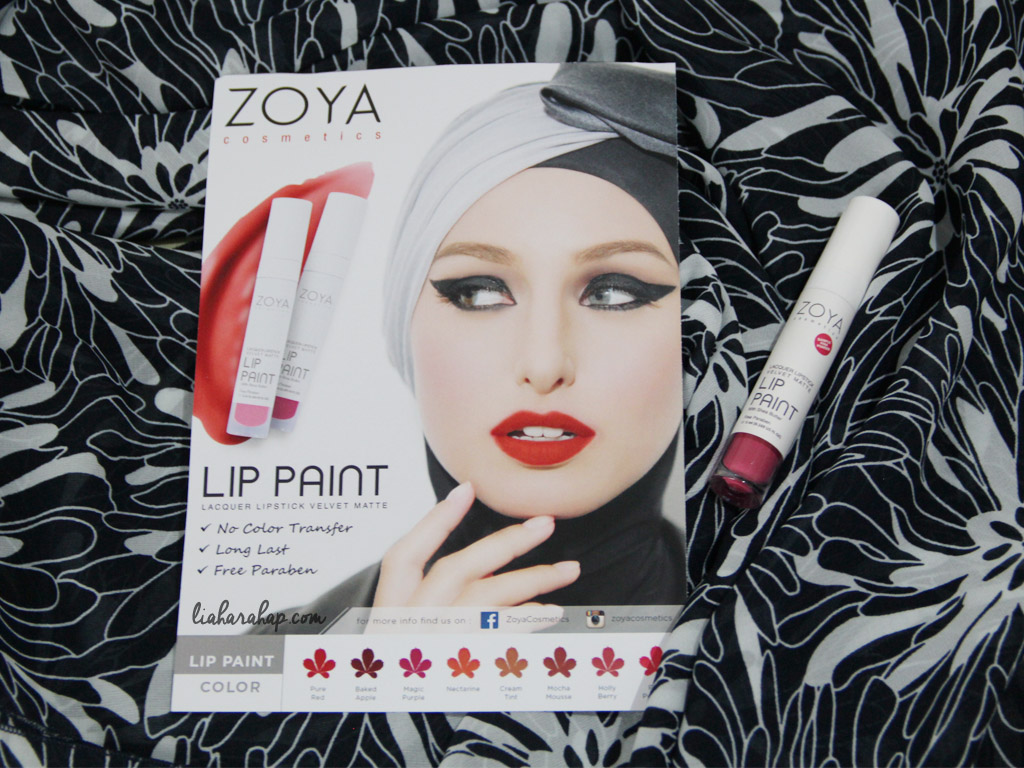 Zoya Cosmetics Lip Paint: Lacquer Lipstick Velvet Matte - Lia Harahap